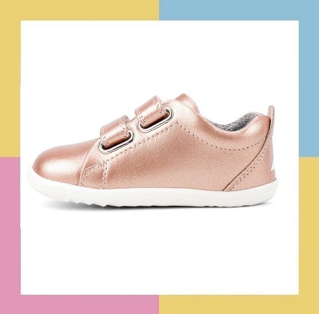 Bobux Step Up Grass Court Bloom Rose Gold Shoes - Little Wanderers