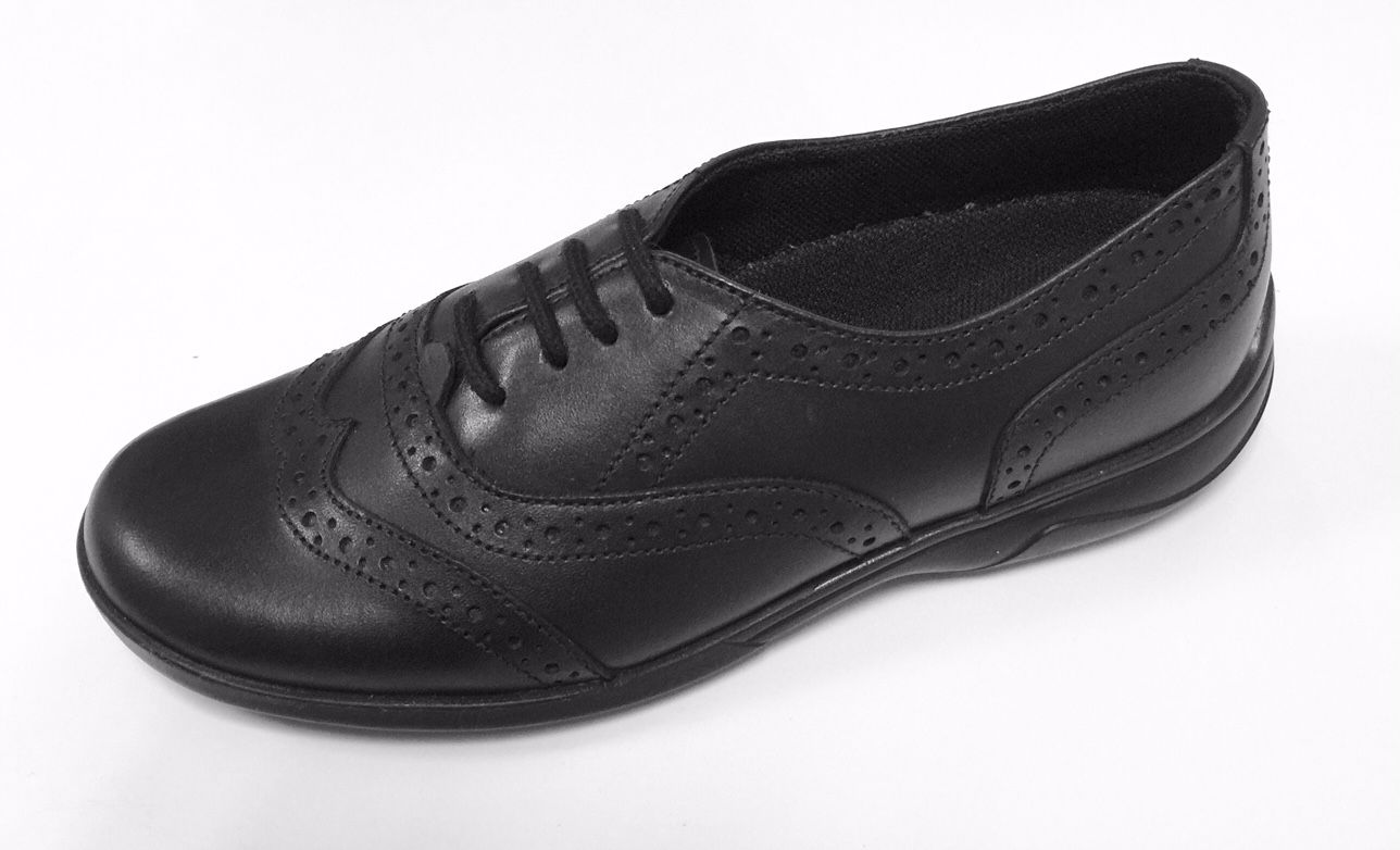 Toughees Eleanor Black Leather School Shoes - Little Wanderers