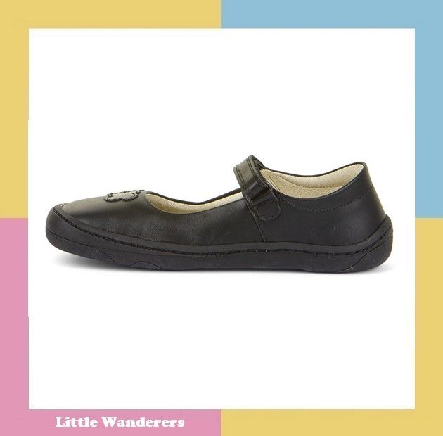 Froddo G3140185 Nina Barefoot Black School Shoes - Little Wanderers
